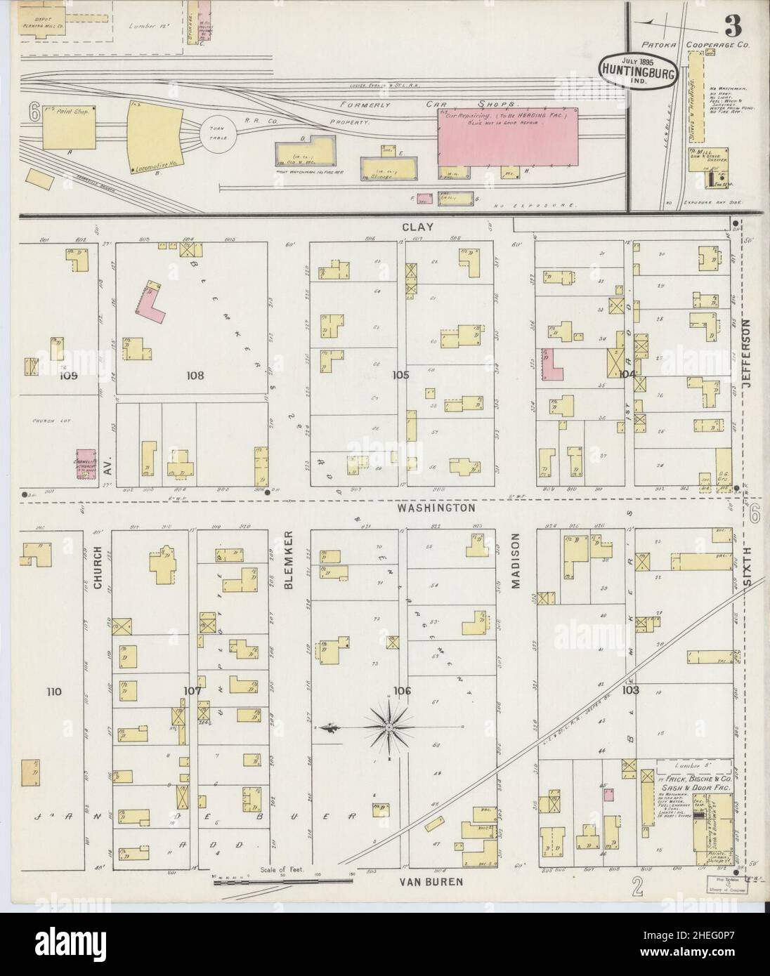 Huntingburg map hi-res stock photography and images - Alamy