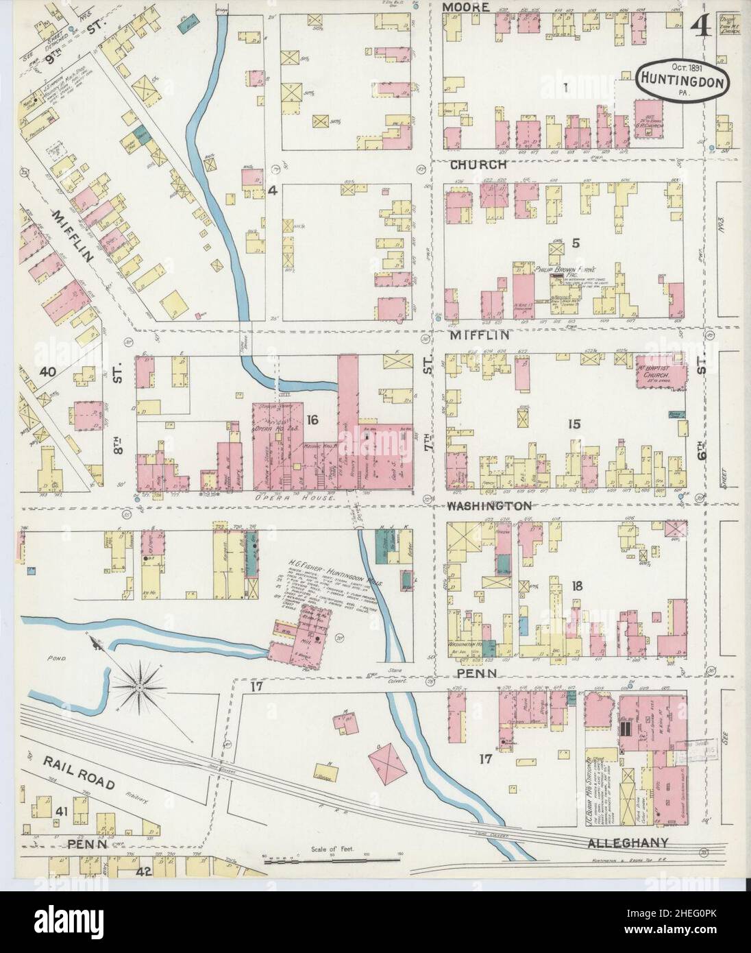 Map of huntingdon hi-res stock photography and images - Alamy