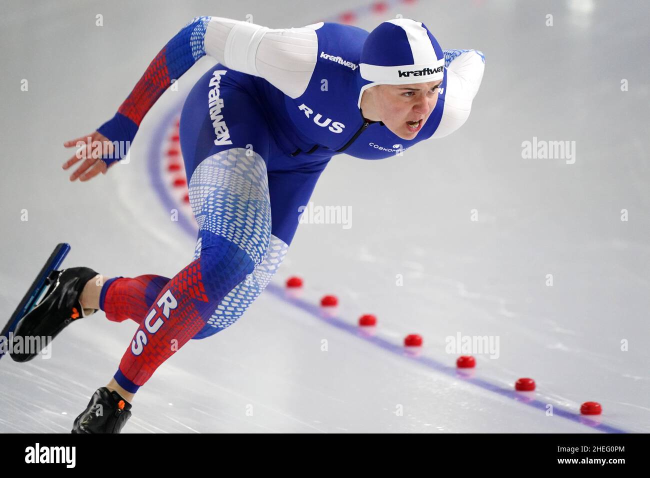 Daria Kachanova (RUS) in 1000 meter women during ISU European ...