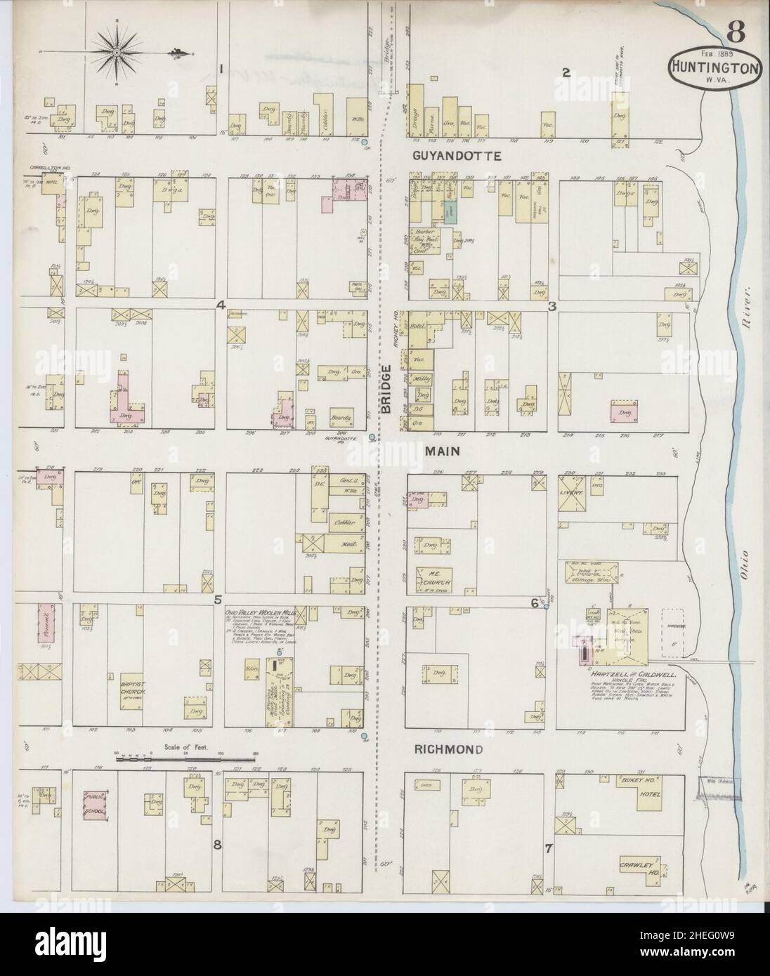 Huntington west virginia map hi-res stock photography and images - Alamy