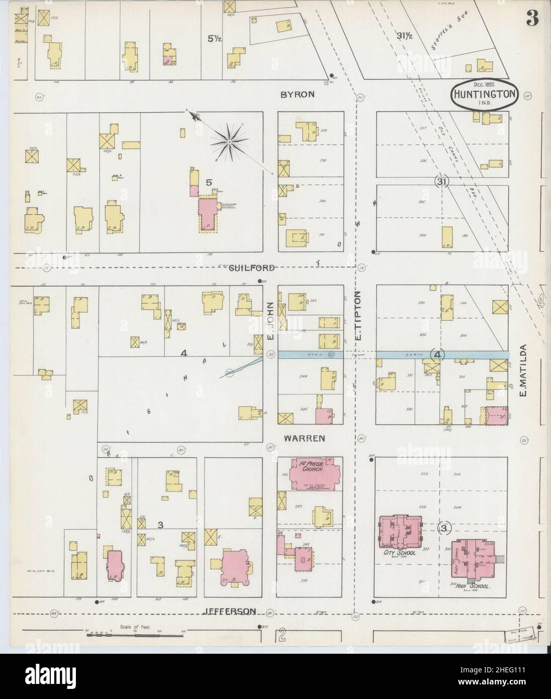 Huntington county map hi-res stock photography and images - Alamy