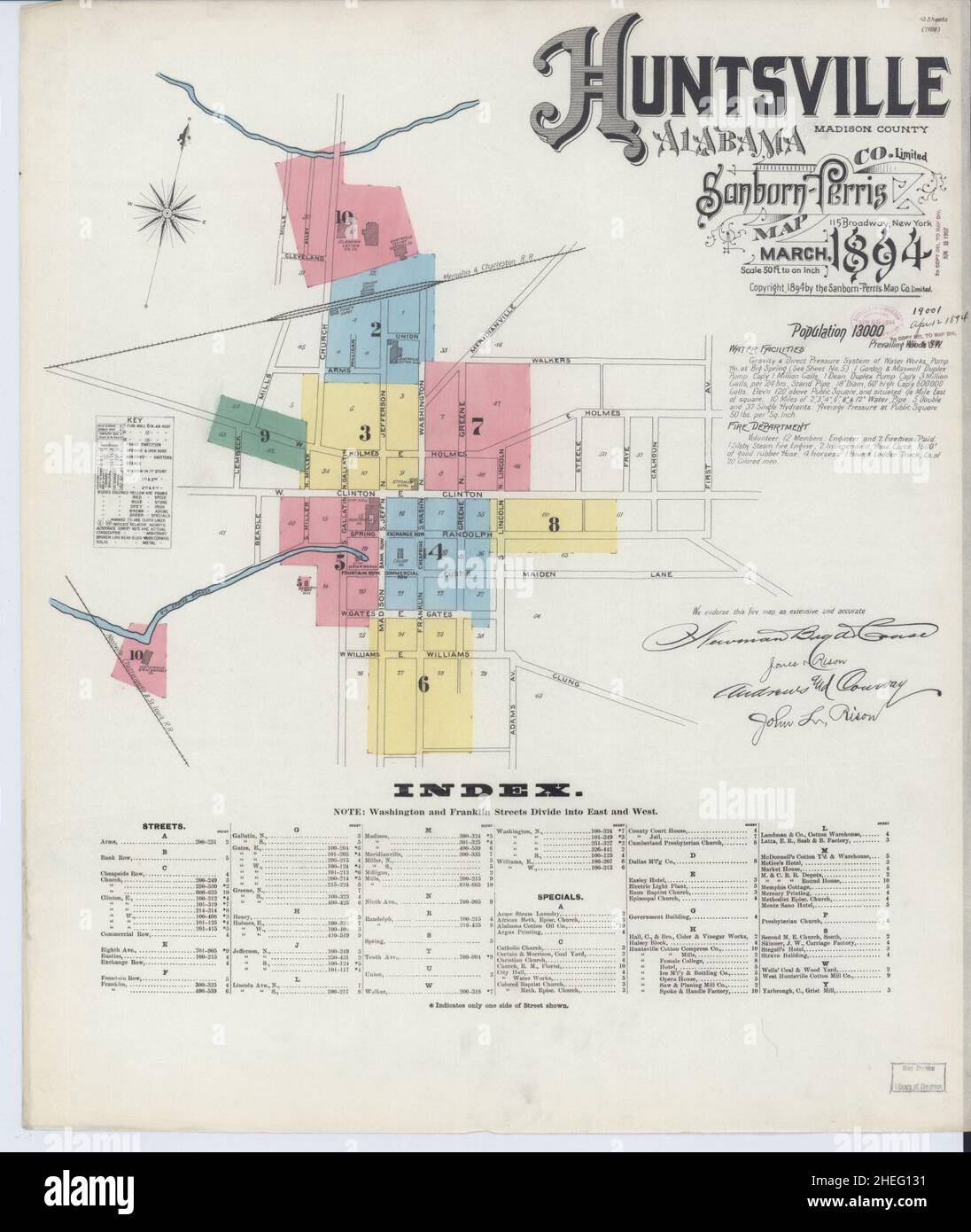 Vintage map of huntsville hi-res stock photography and images - Alamy