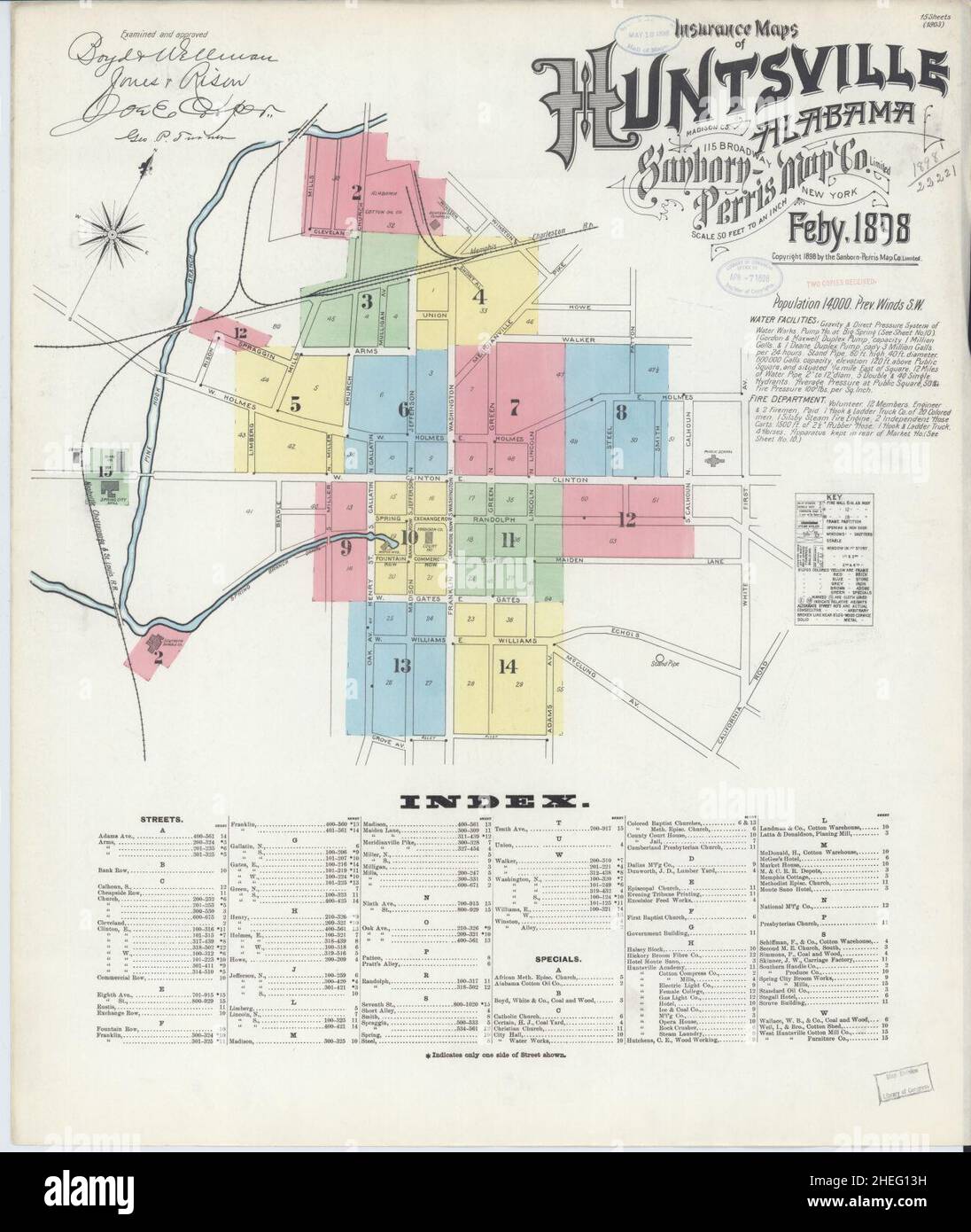 Vintage map of huntsville hi-res stock photography and images - Alamy