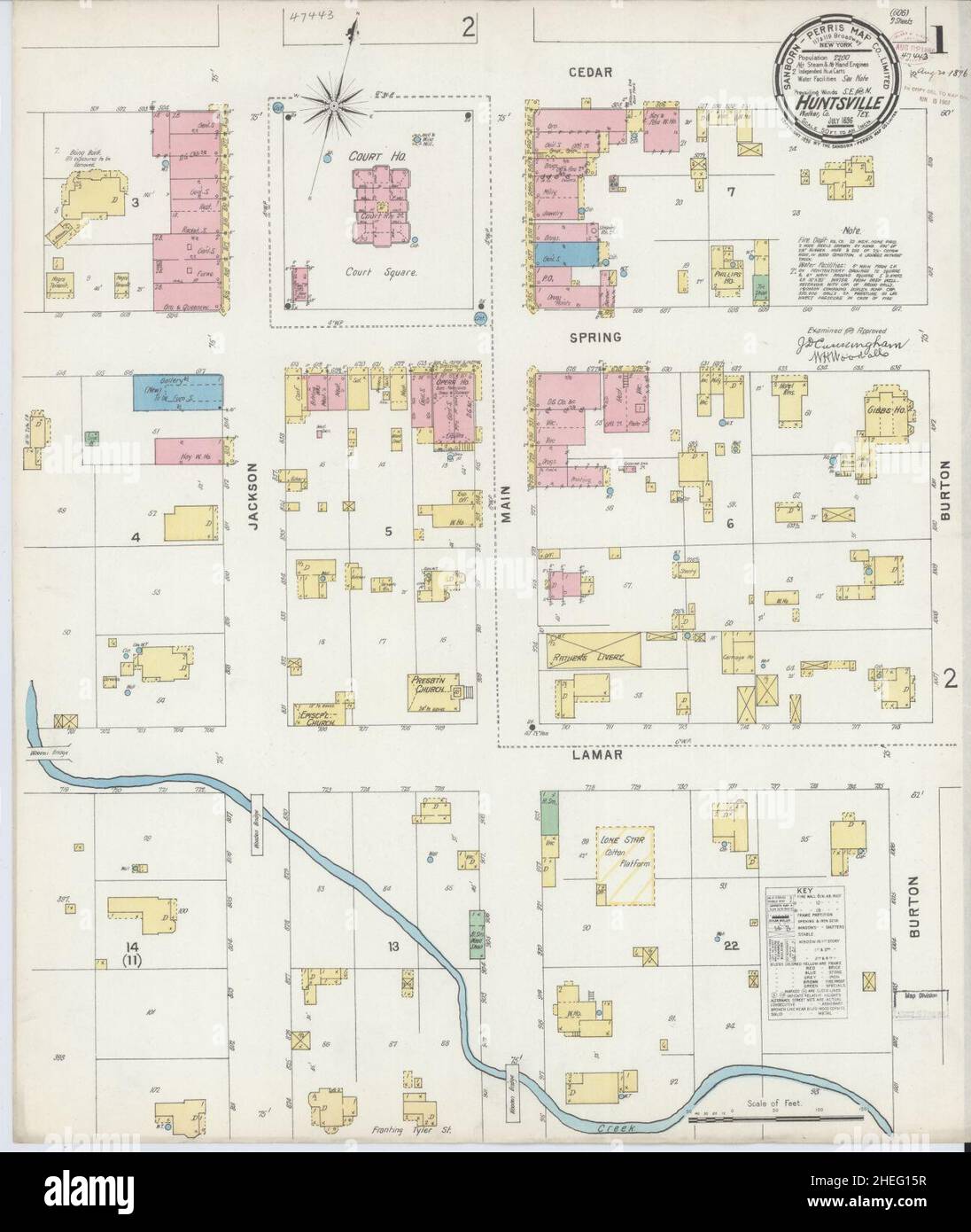 Vintage map of huntsville hi-res stock photography and images - Alamy