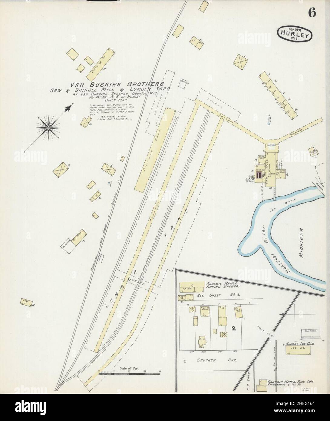 Sanborn Fire Insurance Map from Hurley, Iron County, Wisconsin Stock ...
