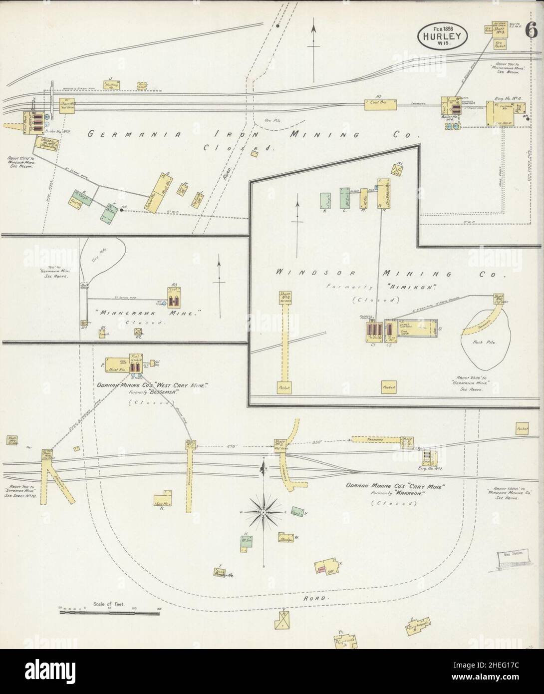 Sanborn Fire Insurance Map from Hurley, Iron County, Wisconsin Stock ...