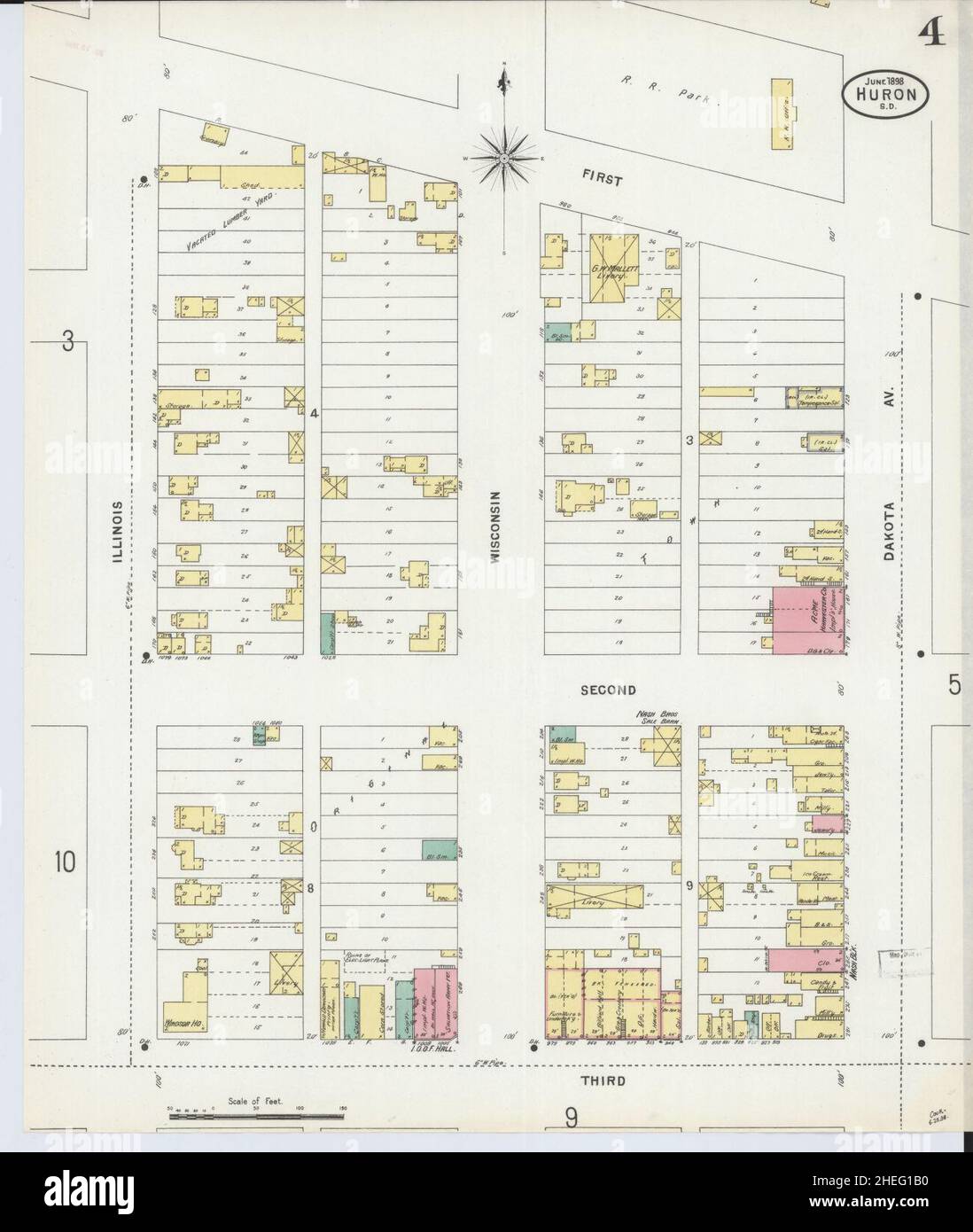 Map of huron south dakota hi-res stock photography and images - Alamy