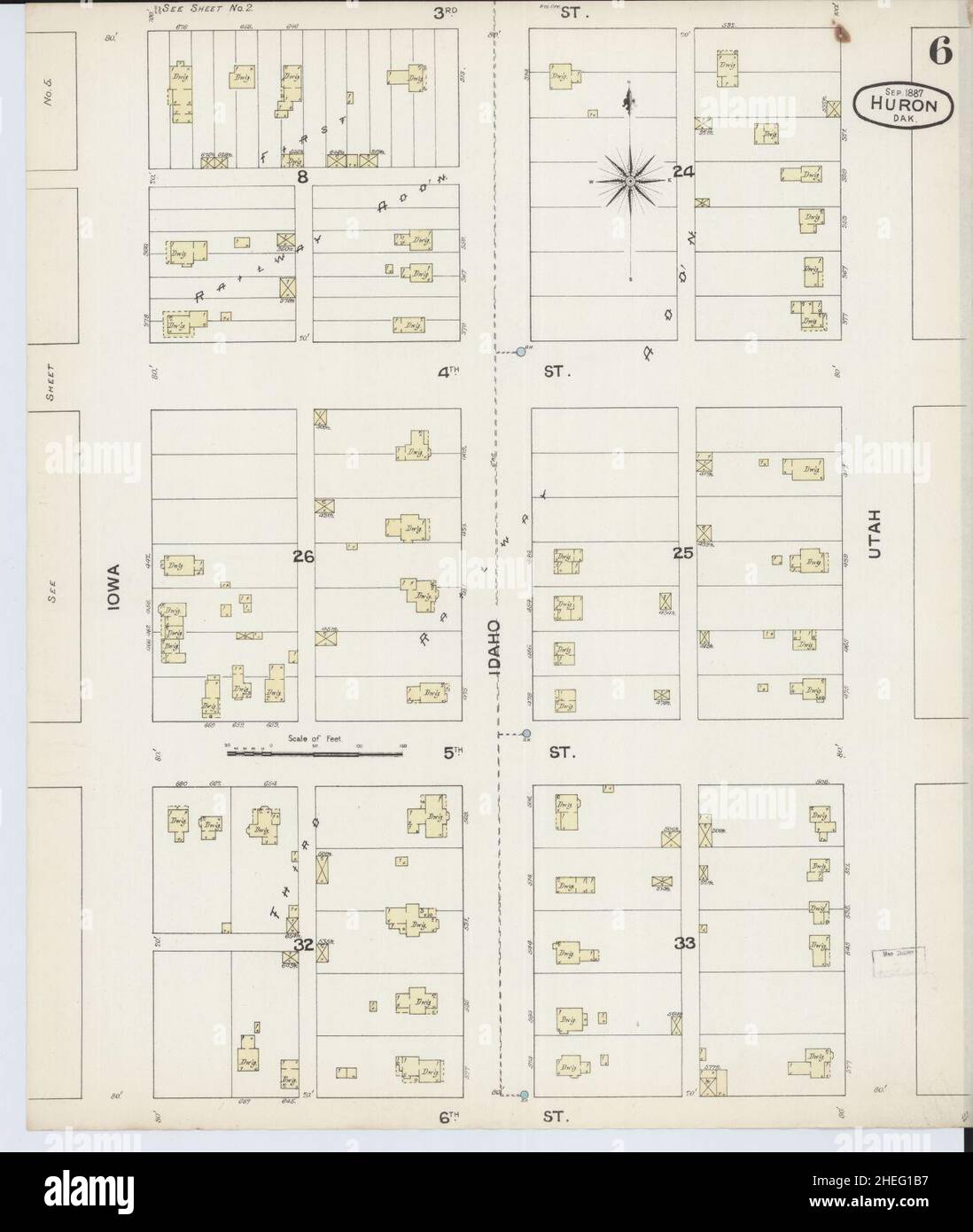 Map of huron south dakota hi-res stock photography and images - Alamy