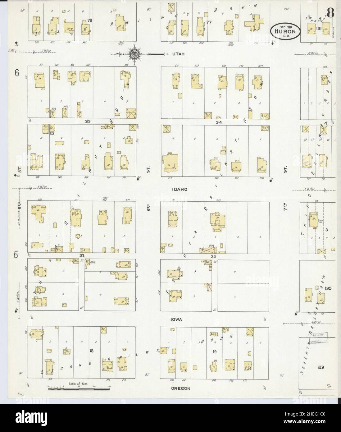 Map of huron south dakota hi-res stock photography and images - Alamy