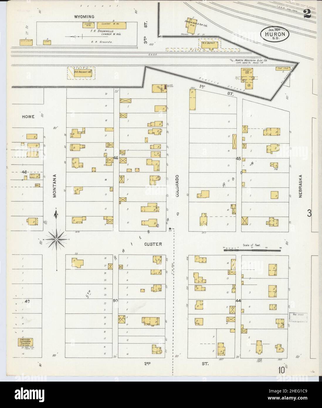 Map of huron south dakota hi-res stock photography and images - Alamy