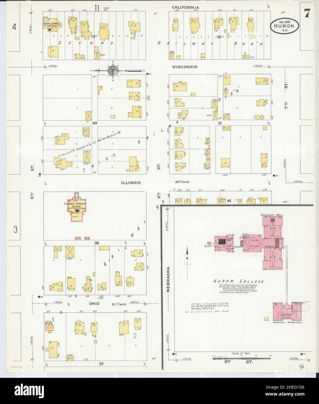 Map of huron south dakota hi-res stock photography and images - Alamy