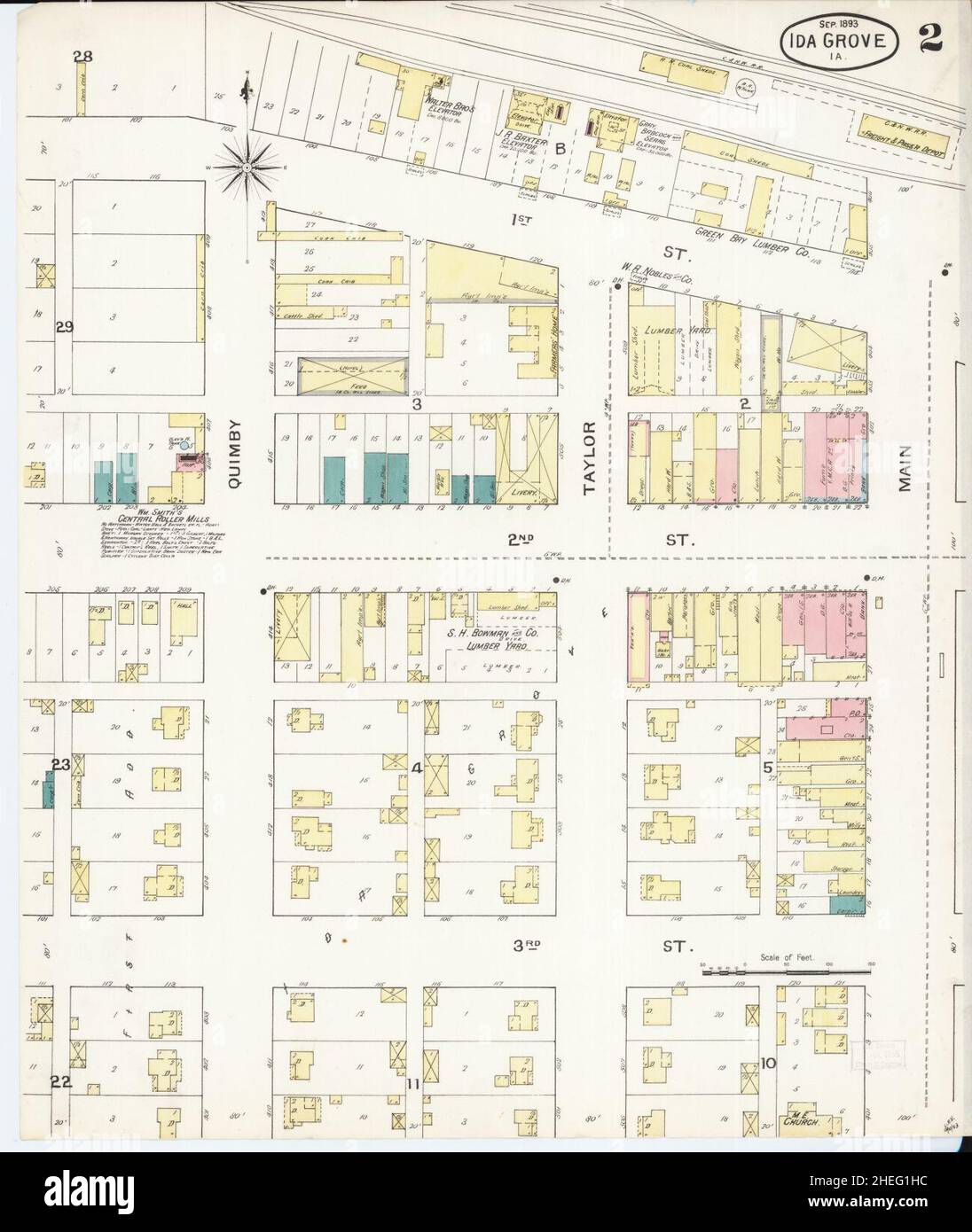 Ida county map hi-res stock photography and images - Alamy