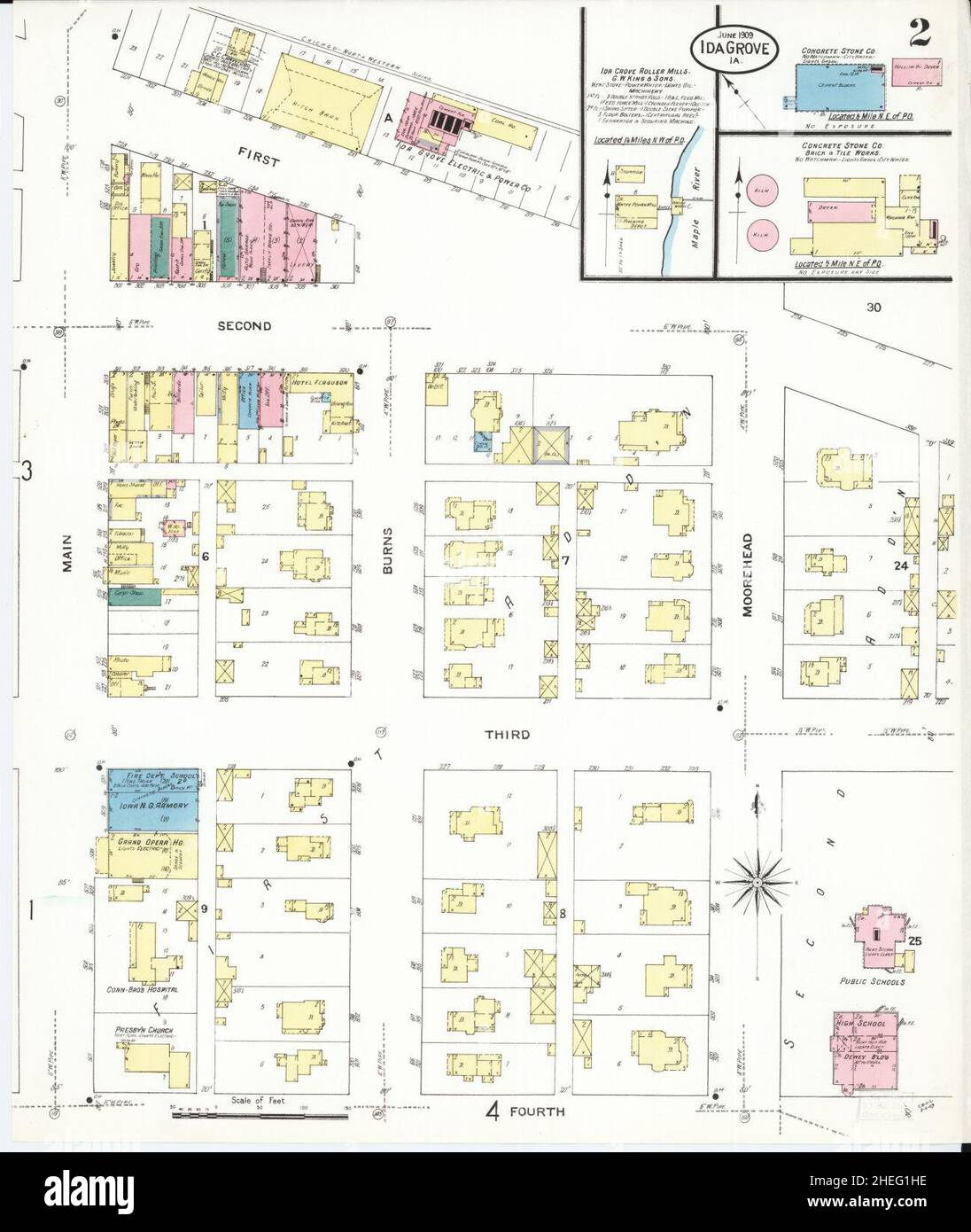 Ida county map hi-res stock photography and images - Alamy