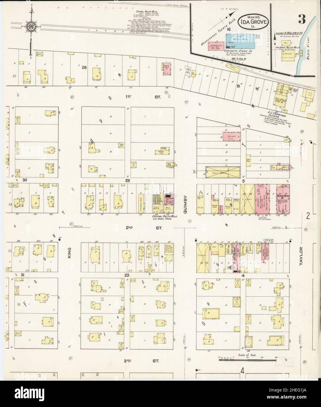 Ida county map hi-res stock photography and images - Alamy