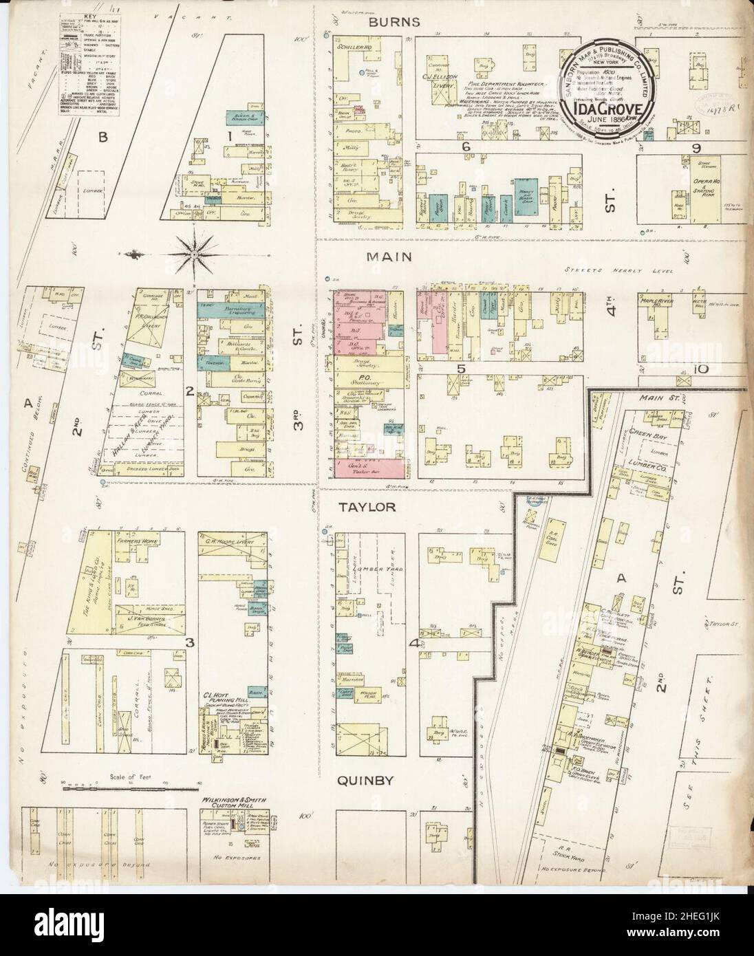 Ida county map hi-res stock photography and images - Alamy