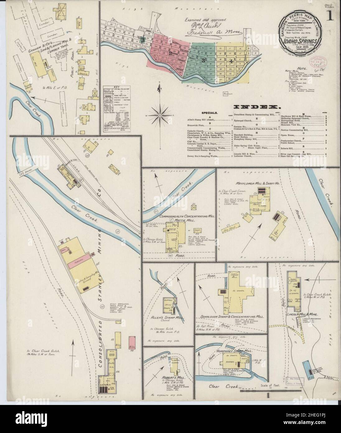 Clear creek county map hi-res stock photography and images - Alamy