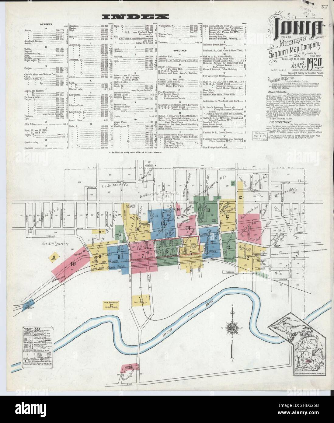 Ionia county map hi-res stock photography and images - Alamy