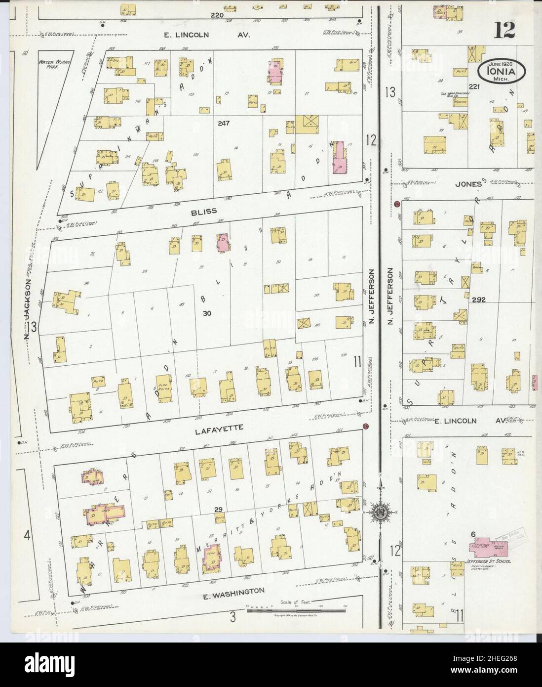 Ionia county map hi-res stock photography and images - Alamy