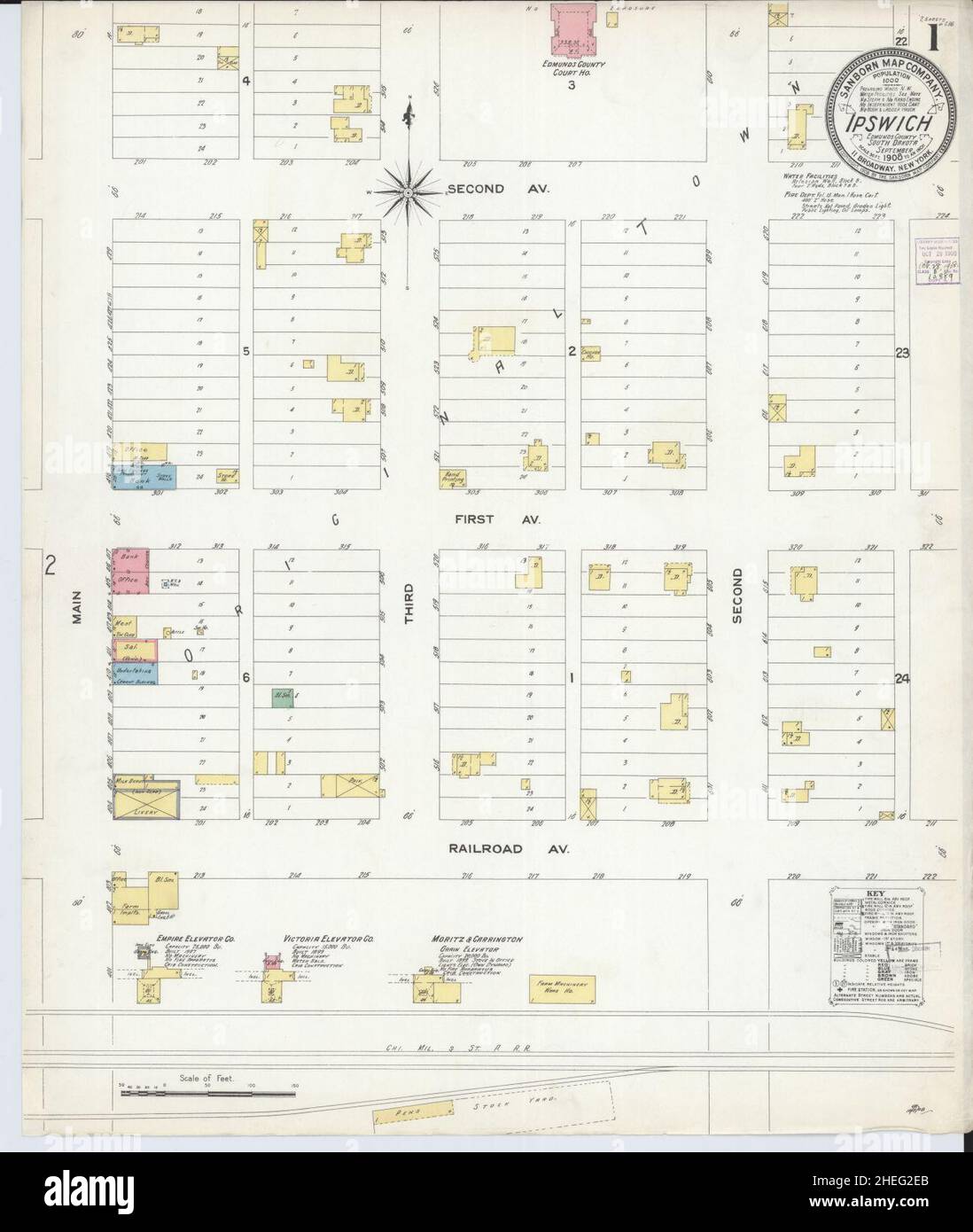 Map of ipswich south dakota hi-res stock photography and images - Alamy