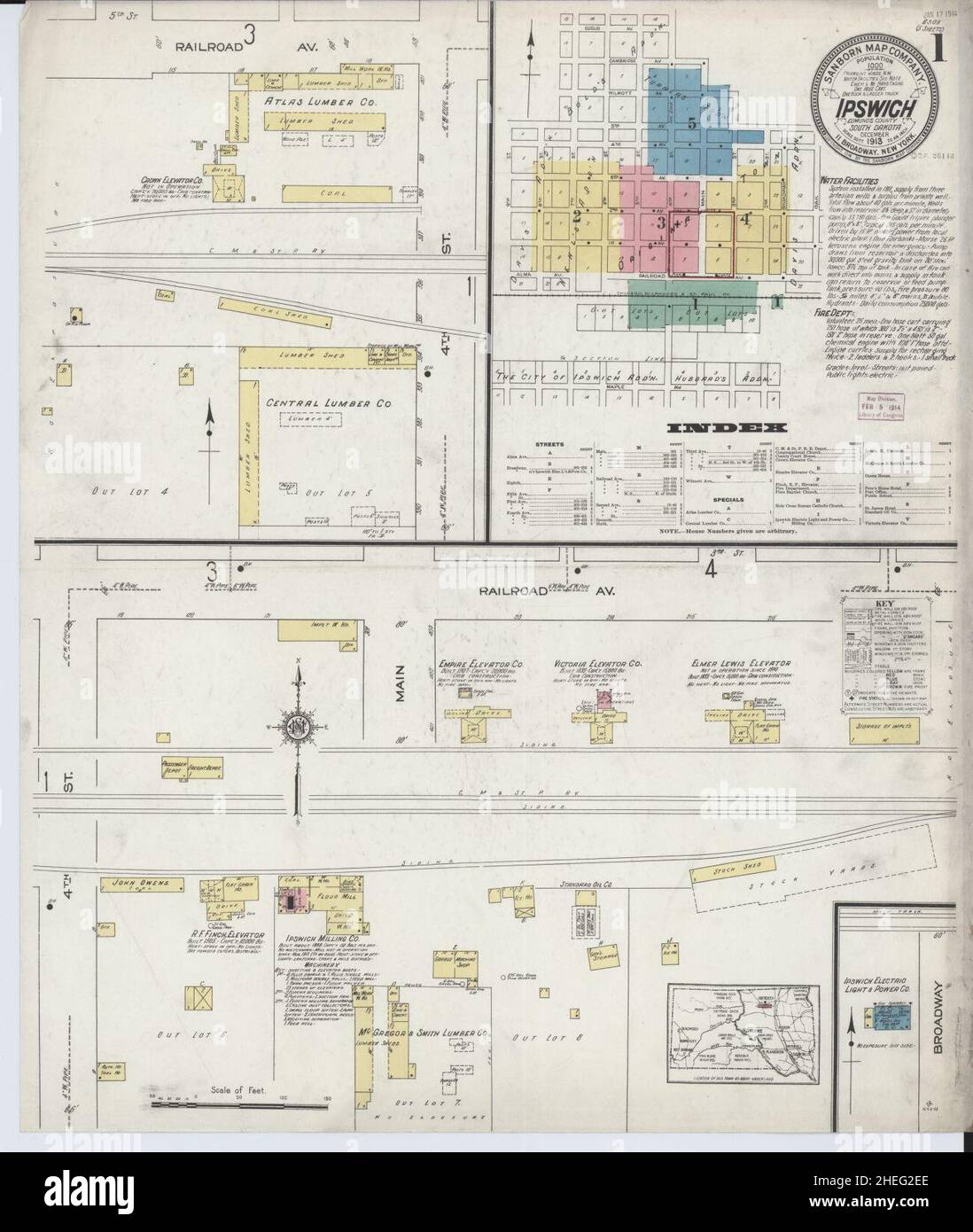 Map of ipswich south dakota hi-res stock photography and images - Alamy