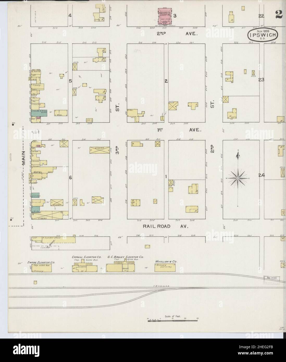 Map of ipswich south dakota hi-res stock photography and images - Alamy