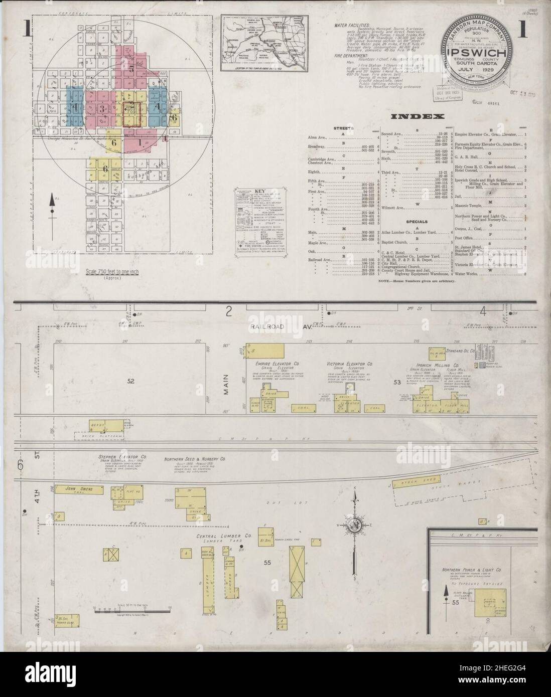 Map of ipswich south dakota hi-res stock photography and images - Alamy