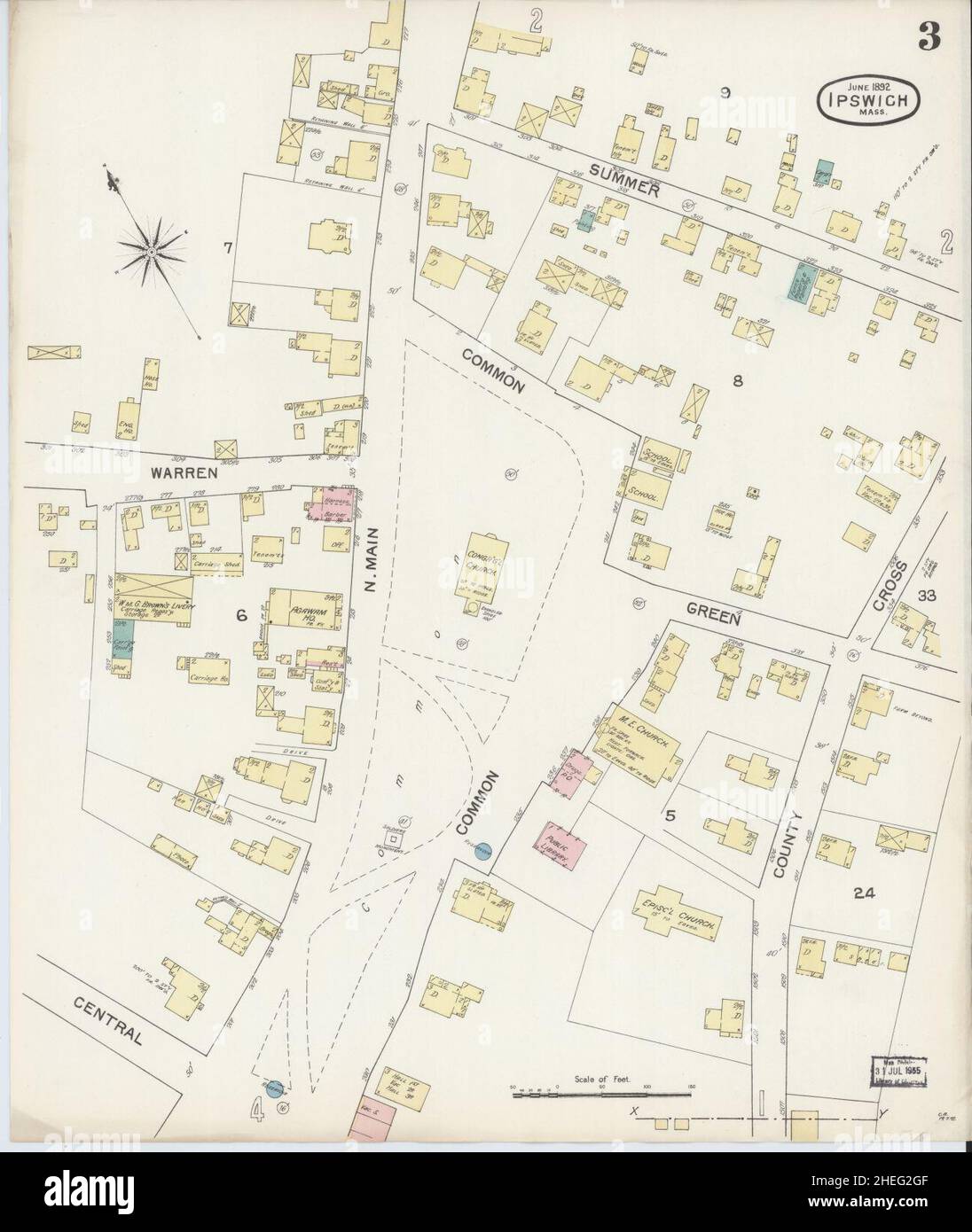 Map of ipswich massachusetts hi-res stock photography and images - Alamy