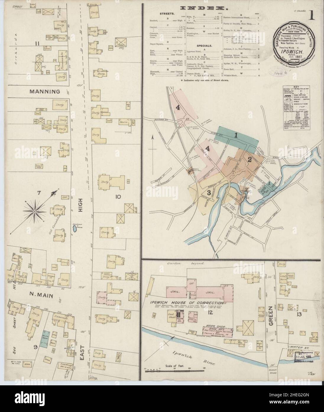 Map of ipswich massachusetts hi-res stock photography and images - Alamy
