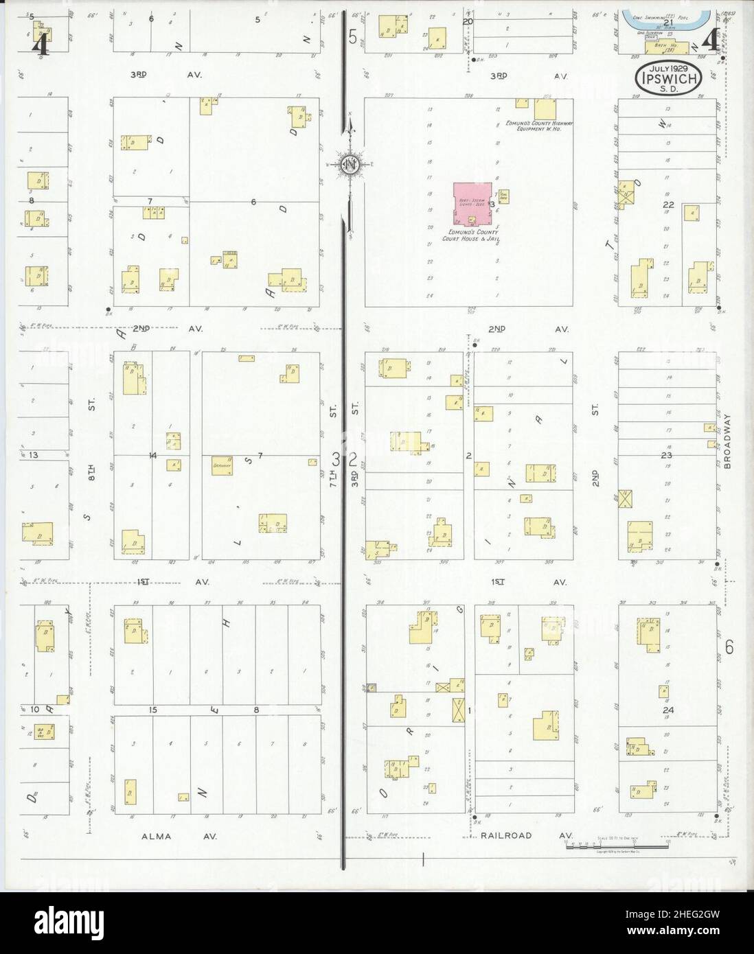 Map of ipswich south dakota hi-res stock photography and images - Alamy