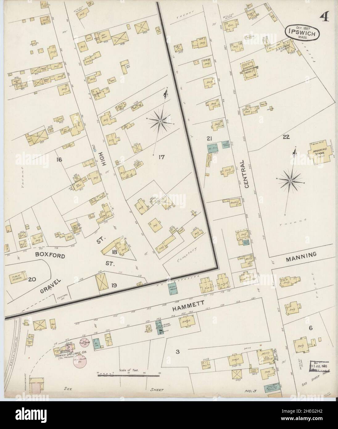 Map of ipswich massachusetts hi-res stock photography and images - Alamy