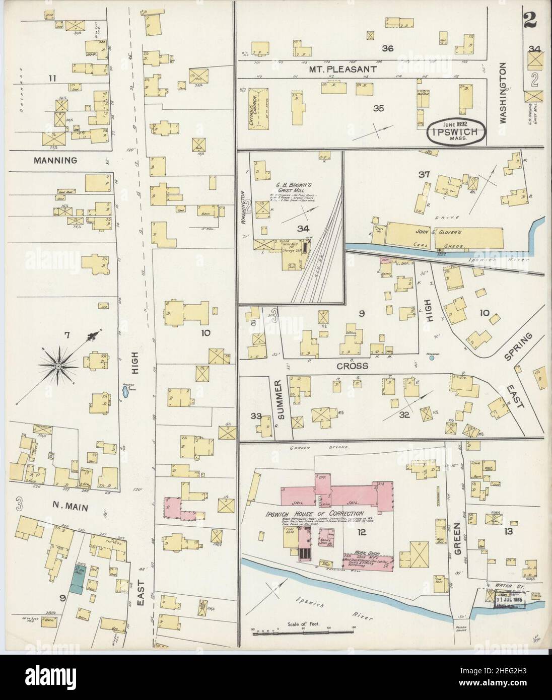 Map of ipswich massachusetts hi-res stock photography and images - Alamy