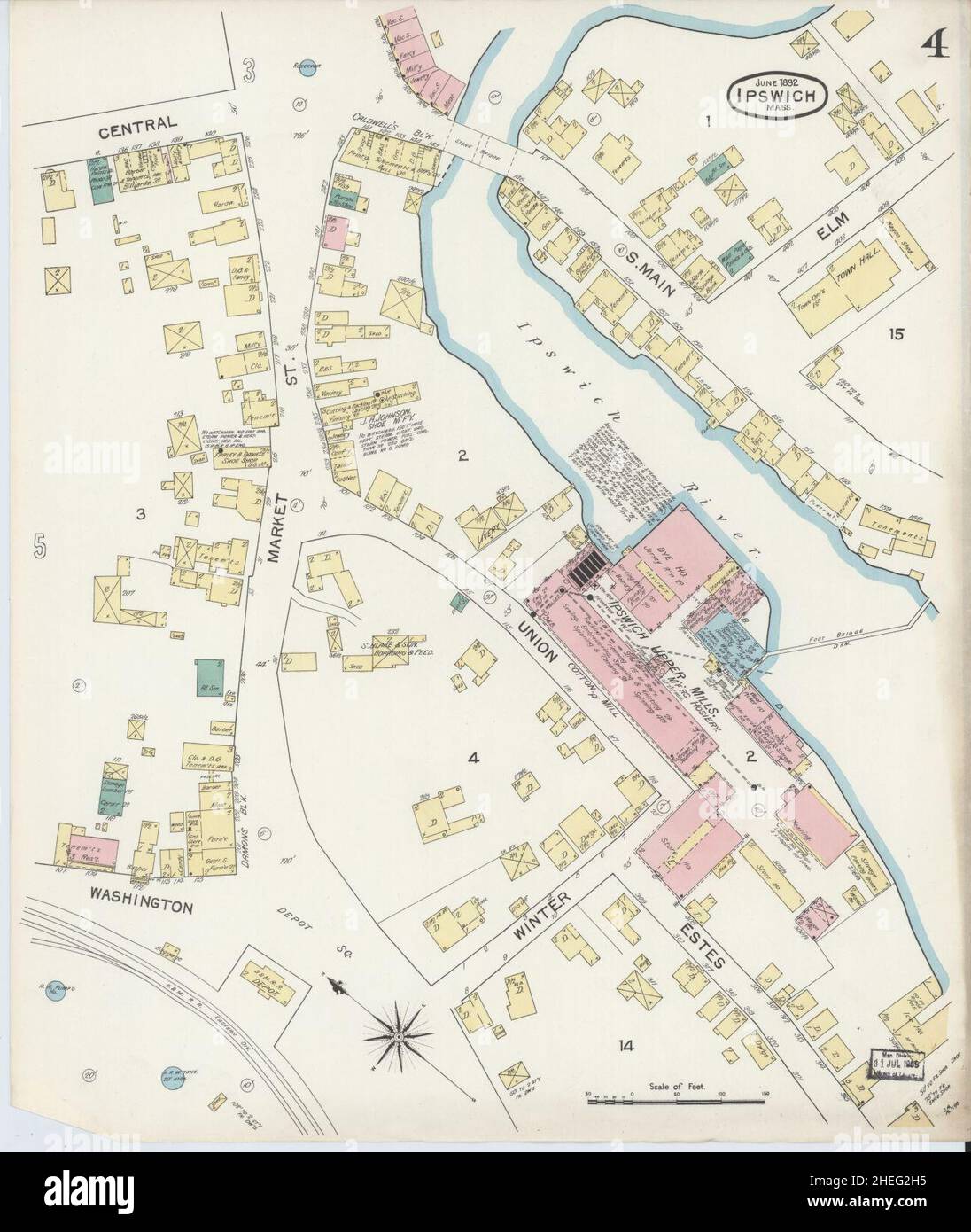 Map of ipswich massachusetts hi-res stock photography and images - Alamy