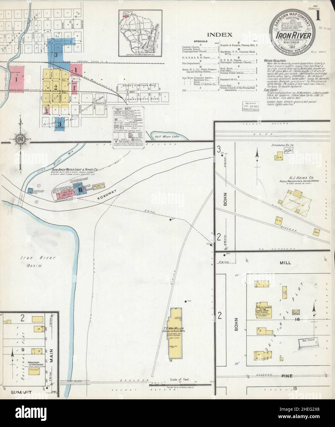 Map of iron river wisconsin hi-res stock photography and images - Alamy