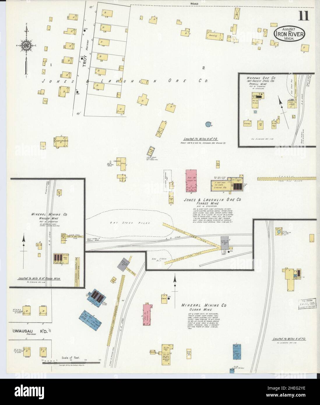 Map of iron river hi-res stock photography and images - Alamy