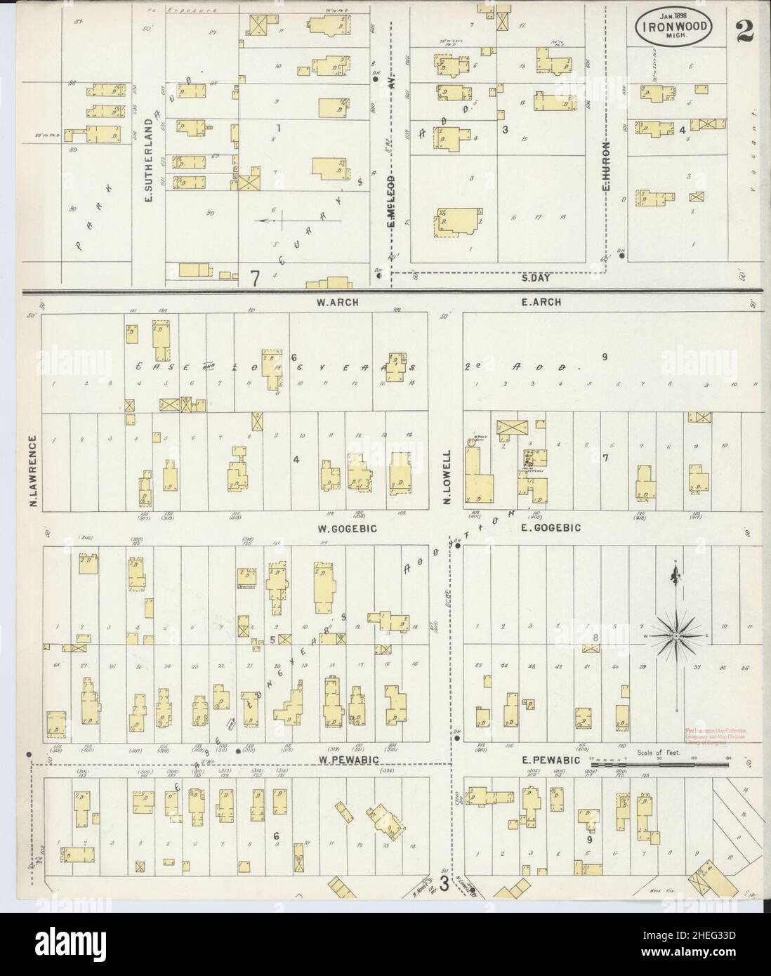 Gogebic county map hi-res stock photography and images - Alamy