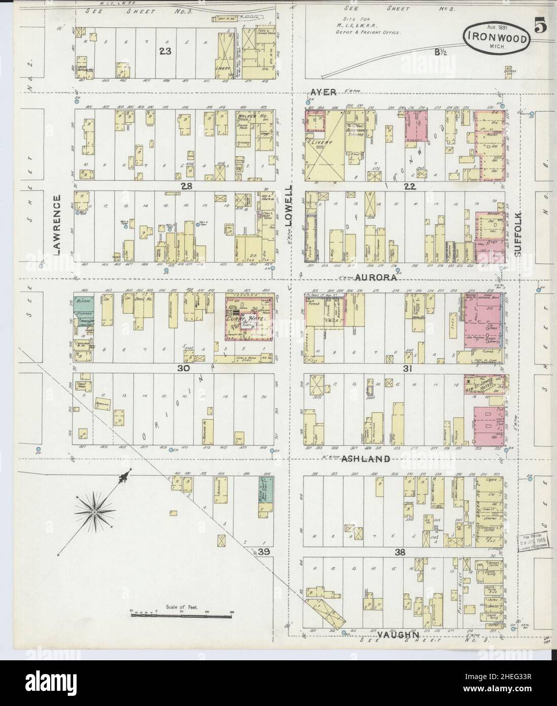 Gogebic county map hi-res stock photography and images - Alamy