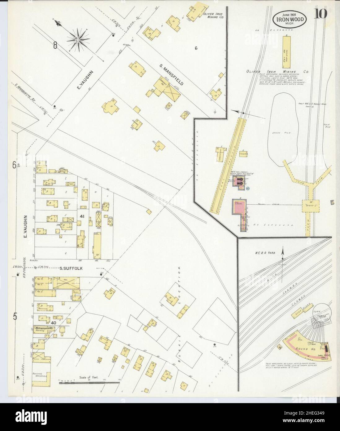 Gogebic county map hi-res stock photography and images - Alamy