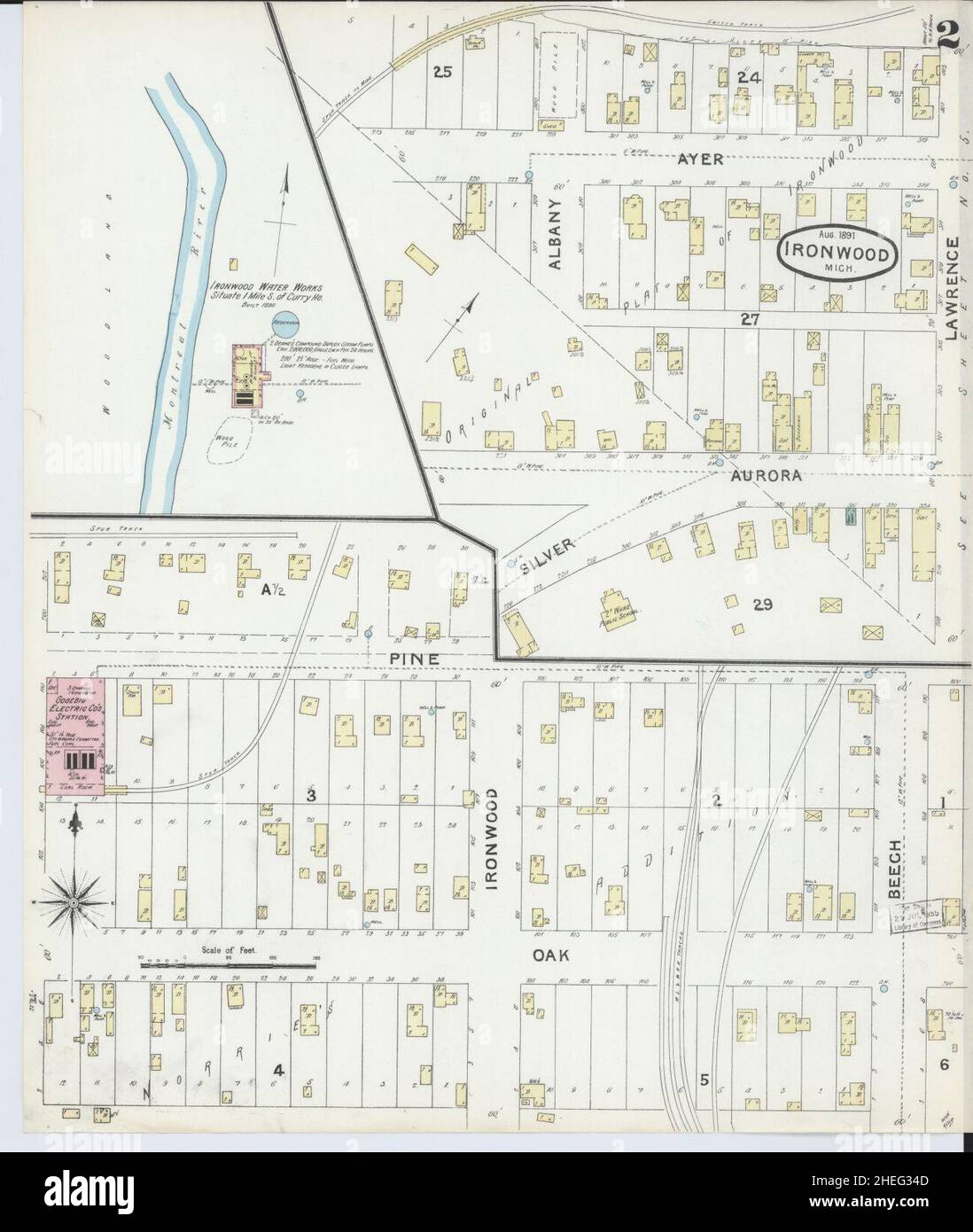 Gogebic county map hi-res stock photography and images - Alamy