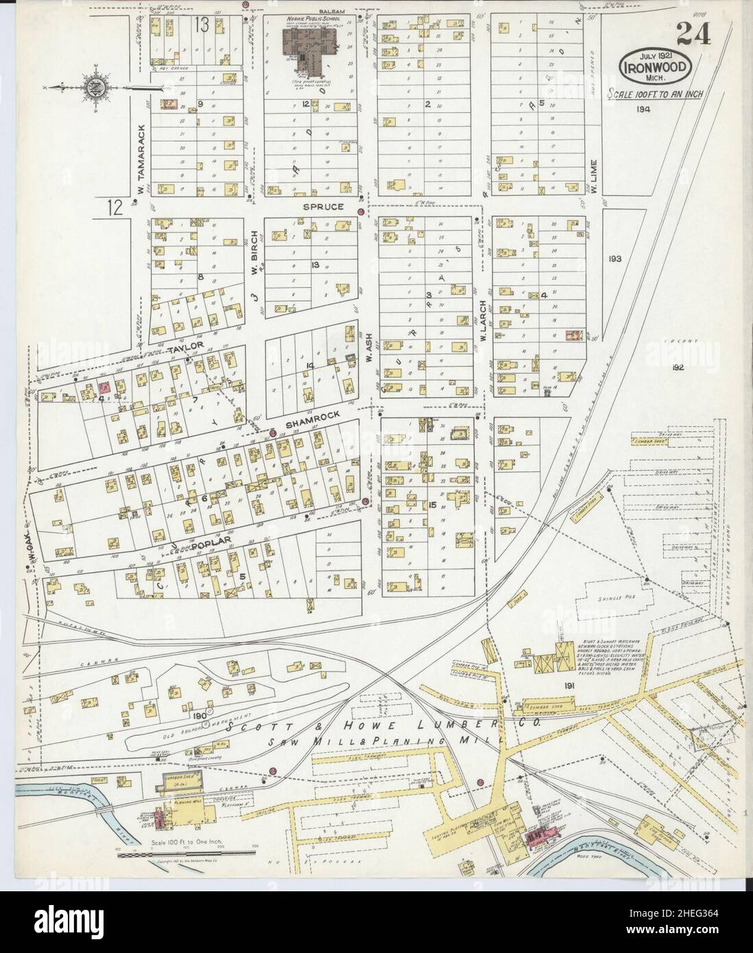 Gogebic county map hi-res stock photography and images - Alamy