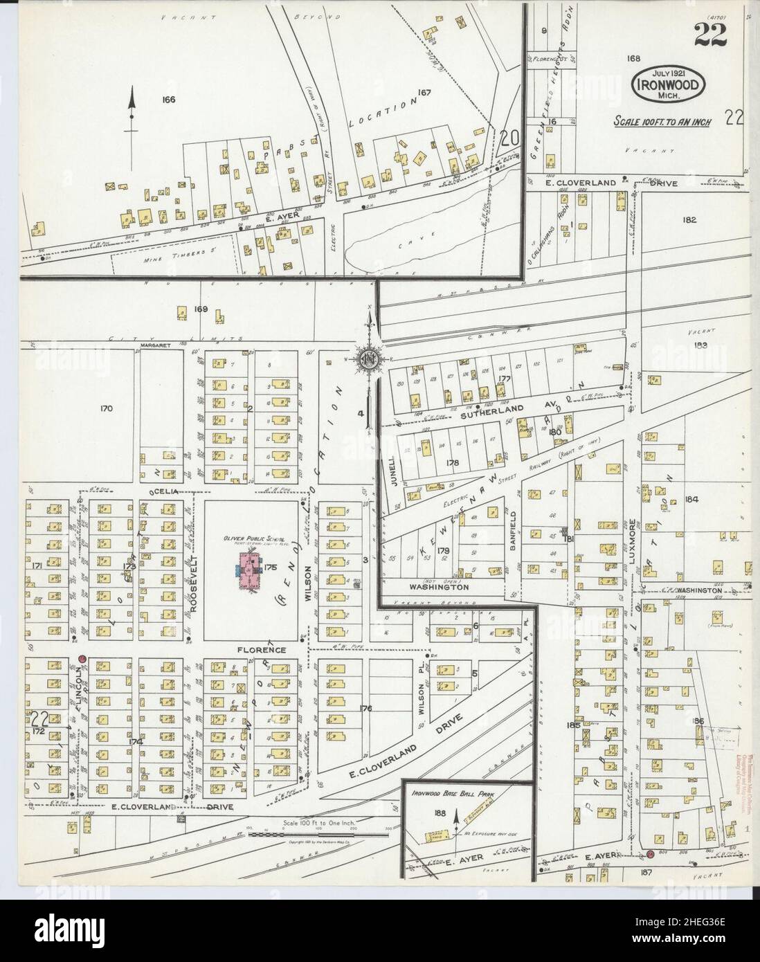 Gogebic county map hi-res stock photography and images - Alamy