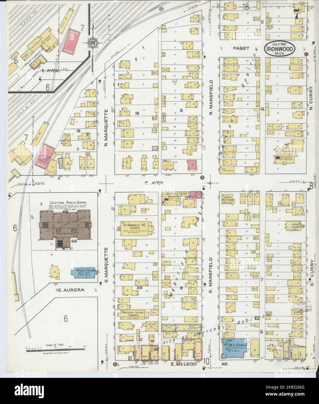 Gogebic county map hi-res stock photography and images - Alamy