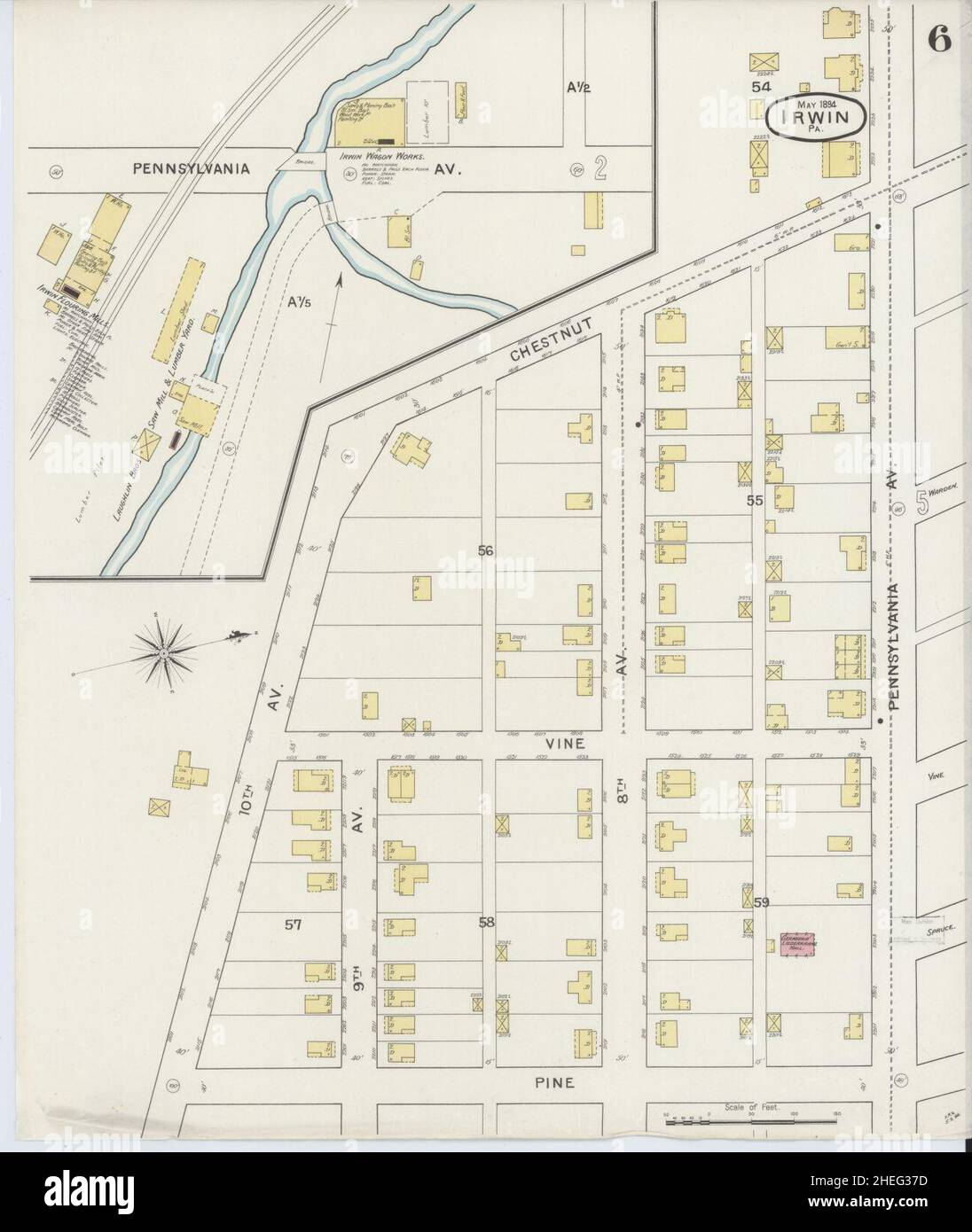 Map of irwin pennsylvania hi-res stock photography and images - Alamy