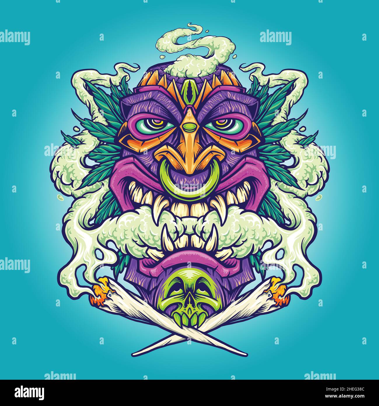 Tiki art logo hi-res stock photography and images - Alamy