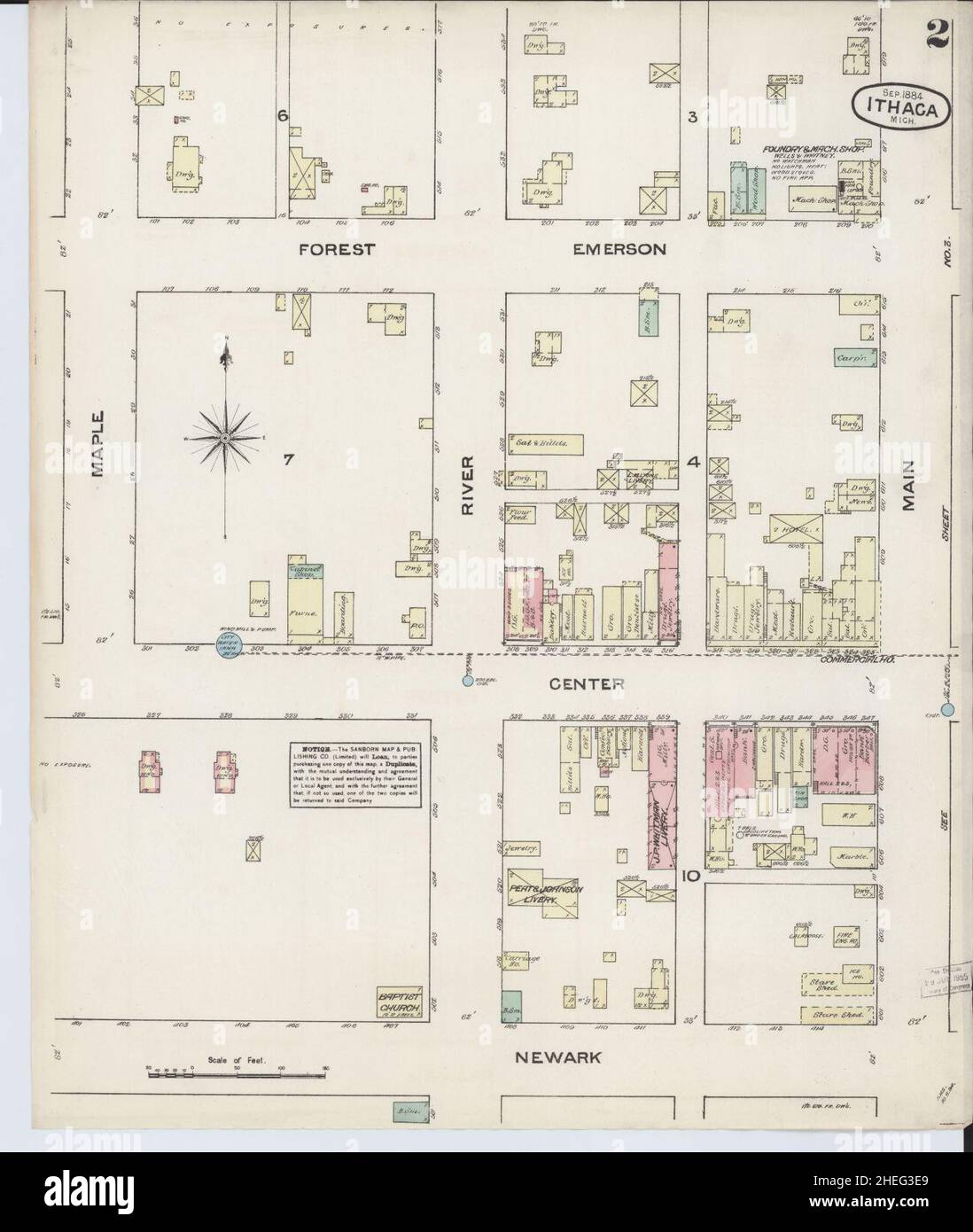 Ithaca michigan map hi-res stock photography and images - Alamy