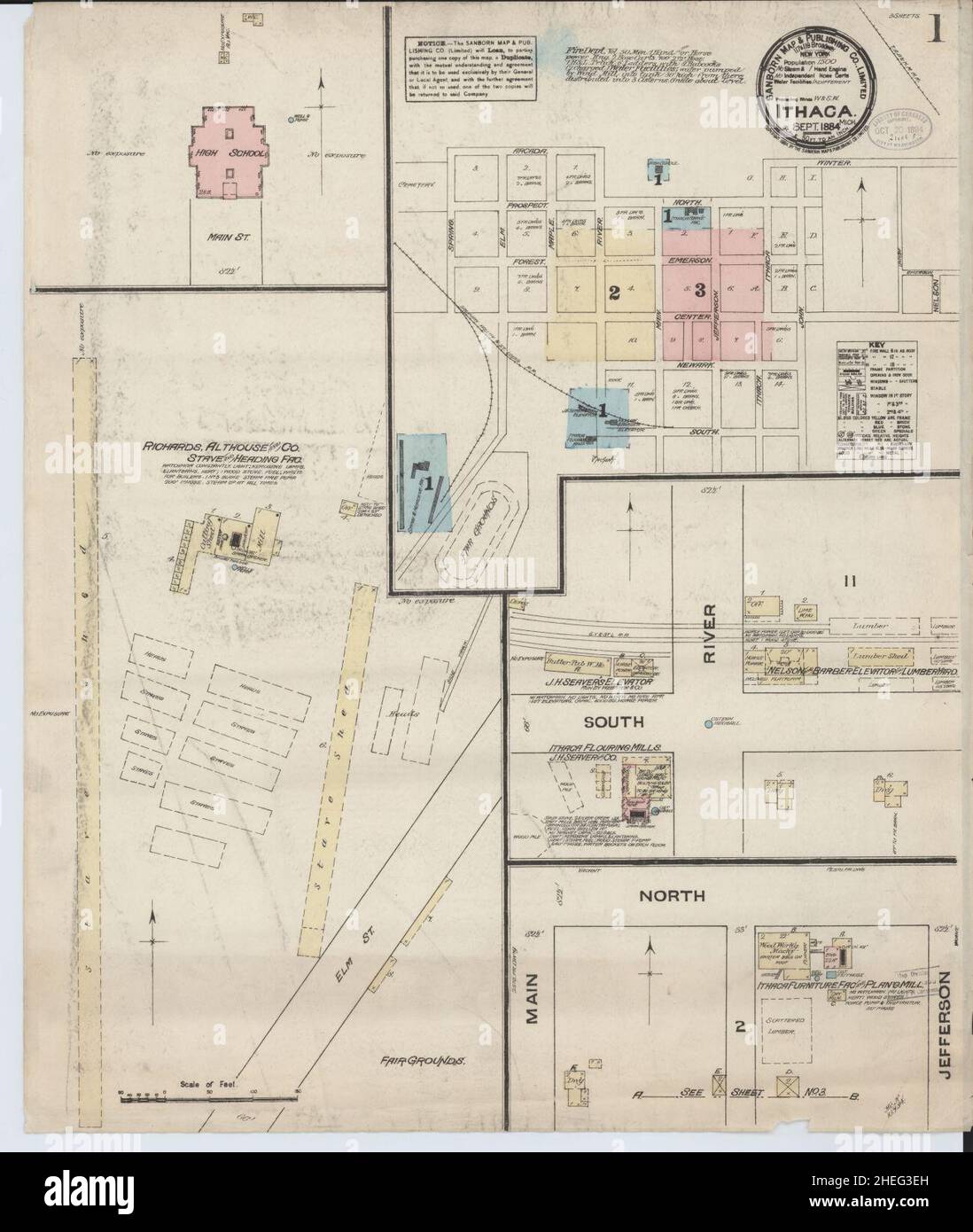 Ithaca michigan map hi-res stock photography and images - Alamy