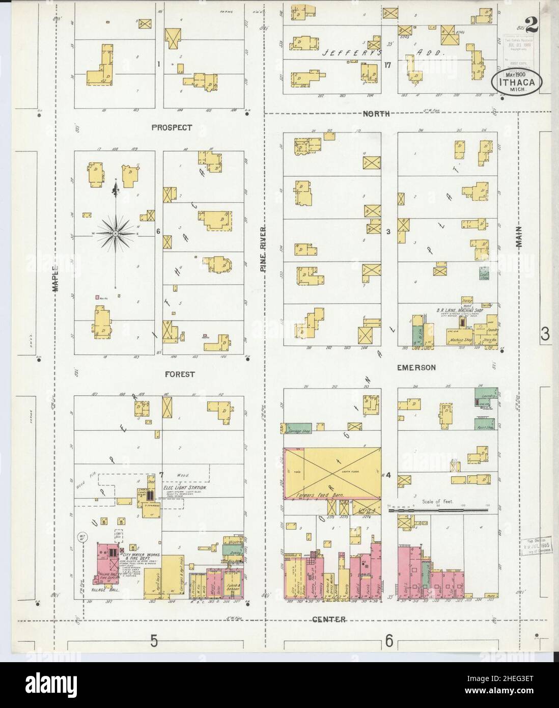 Ithaca michigan map hi-res stock photography and images - Alamy