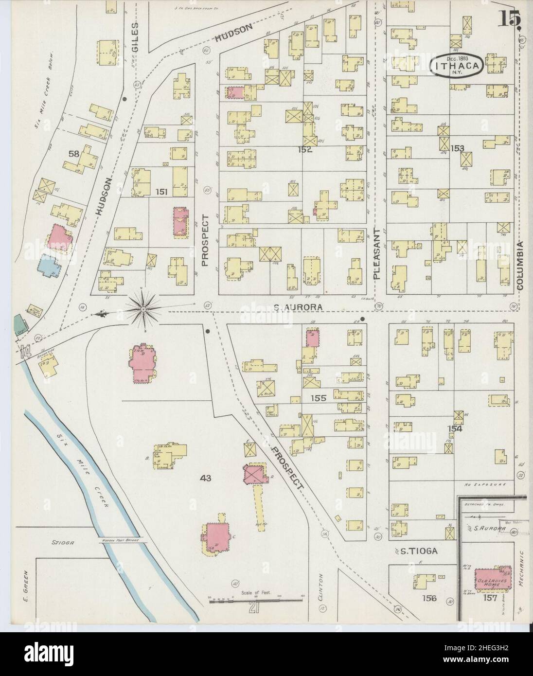 Map of ithaca new york hi-res stock photography and images - Alamy