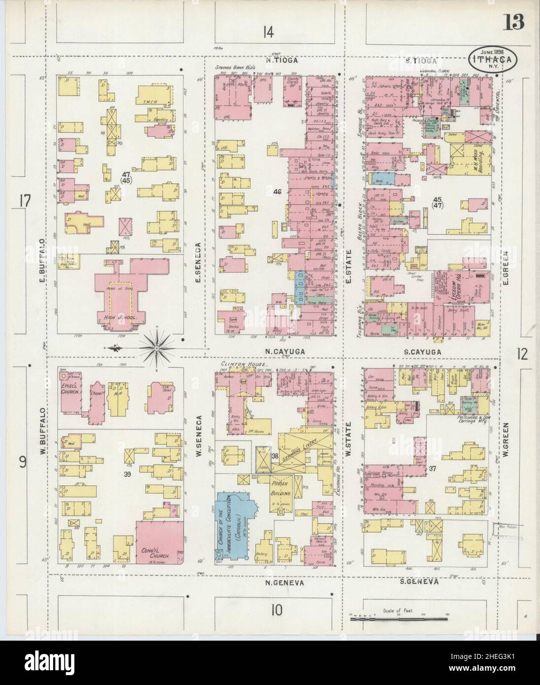 Map of ithaca new york hi-res stock photography and images - Alamy