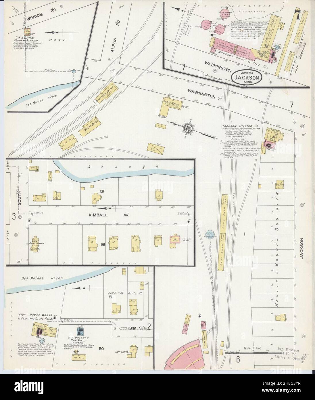 Map of jackson minnesota hi-res stock photography and images - Alamy