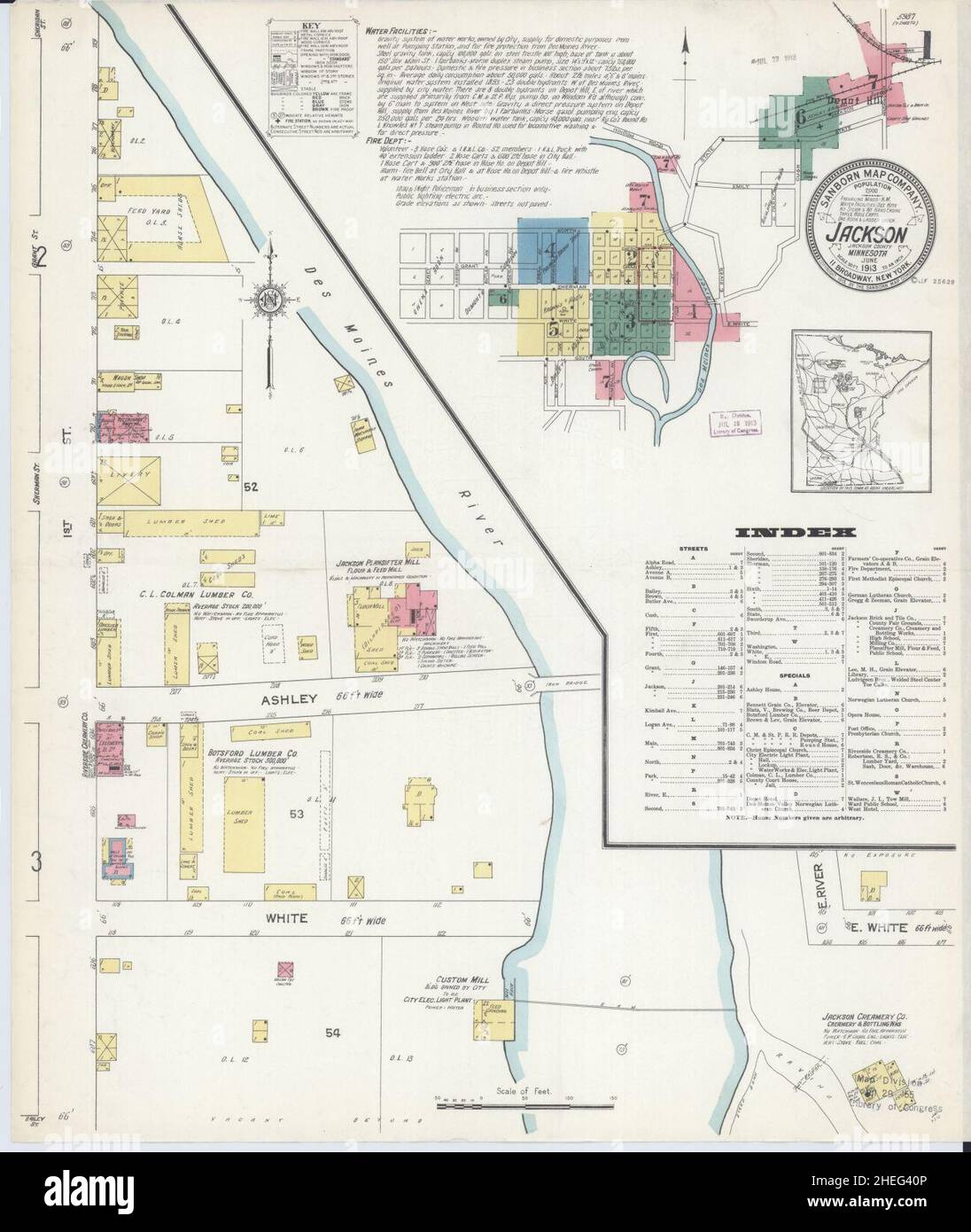 Map of jackson minnesota hi-res stock photography and images - Alamy